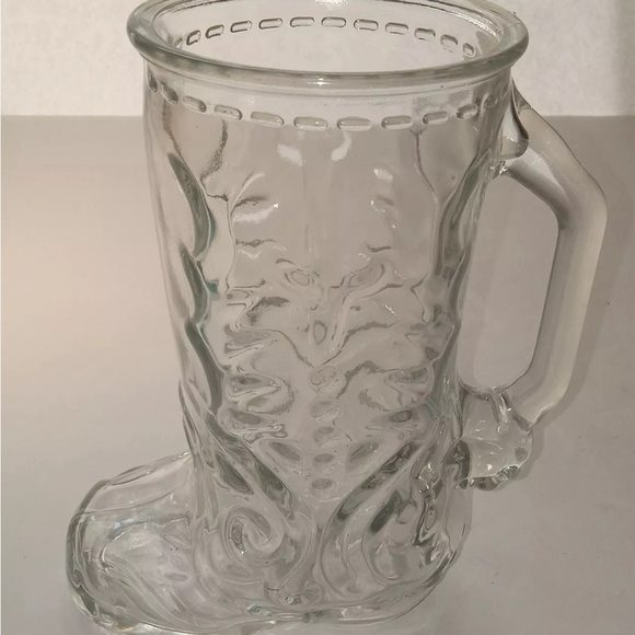 Other | Vintage Glass Boot Beer Mug Western | Poshmark